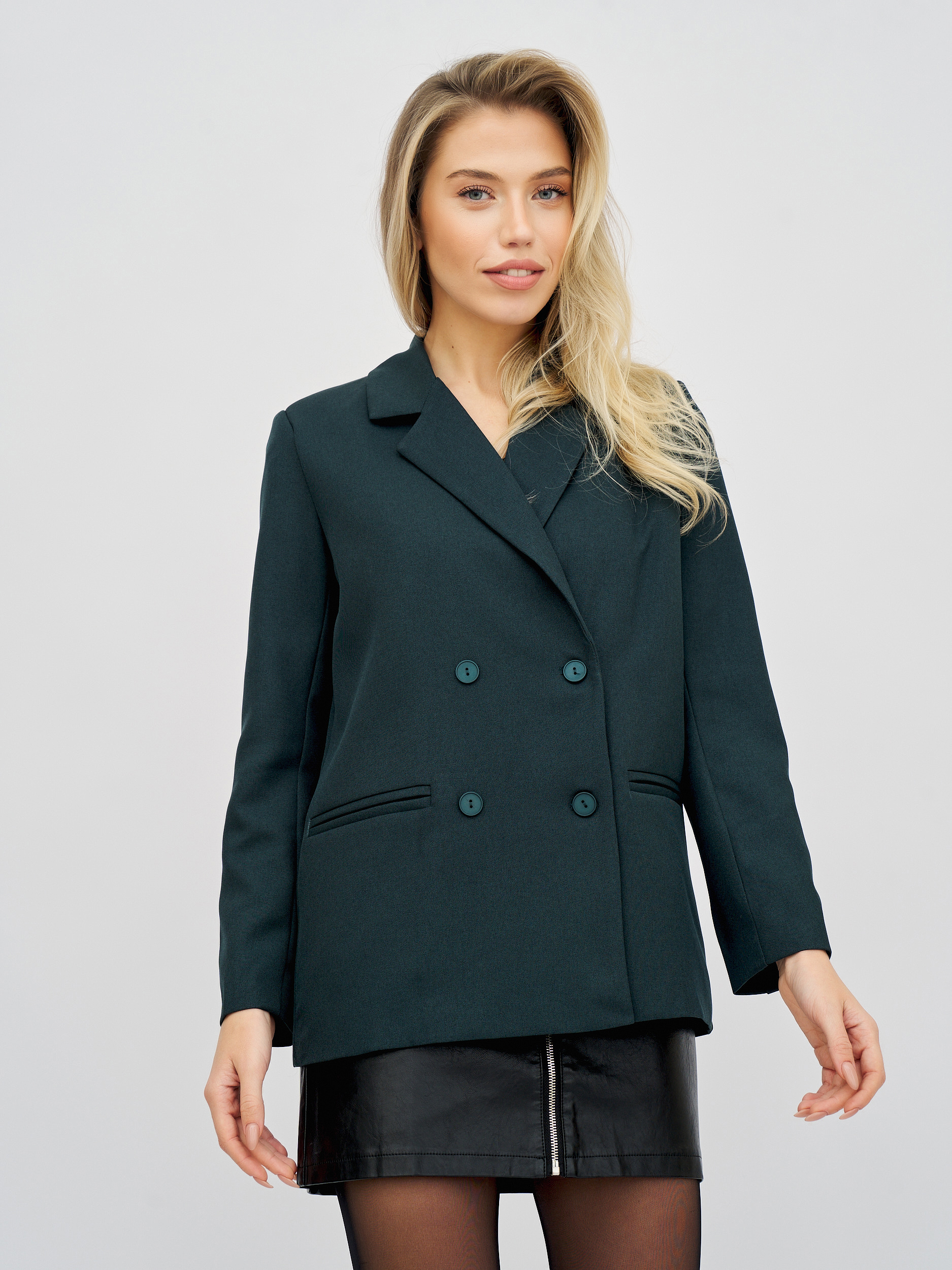 Пиджак женский Olya Stoff OS16025 зеленый 42 RU