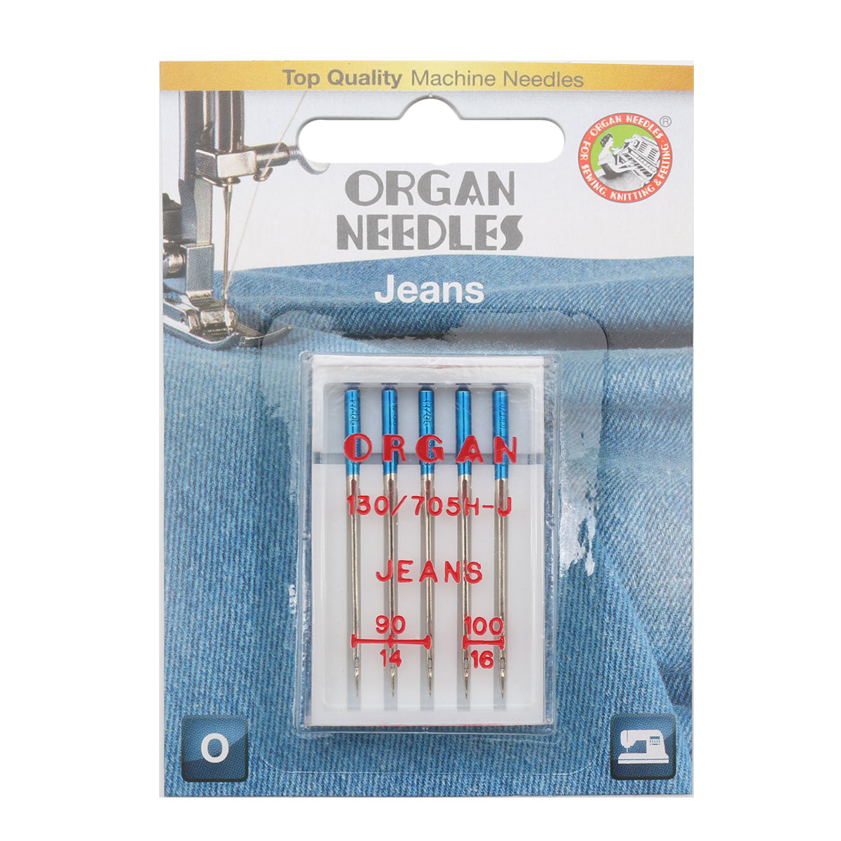 Иглы Organ джинсовые 5/90 -100 Blister