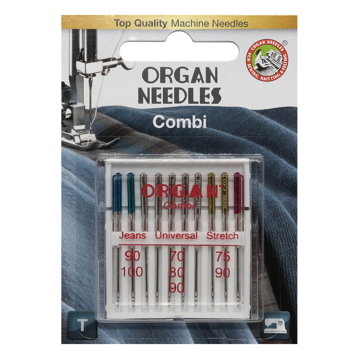 Иглы Organ универсальные 10/COMBI Blister