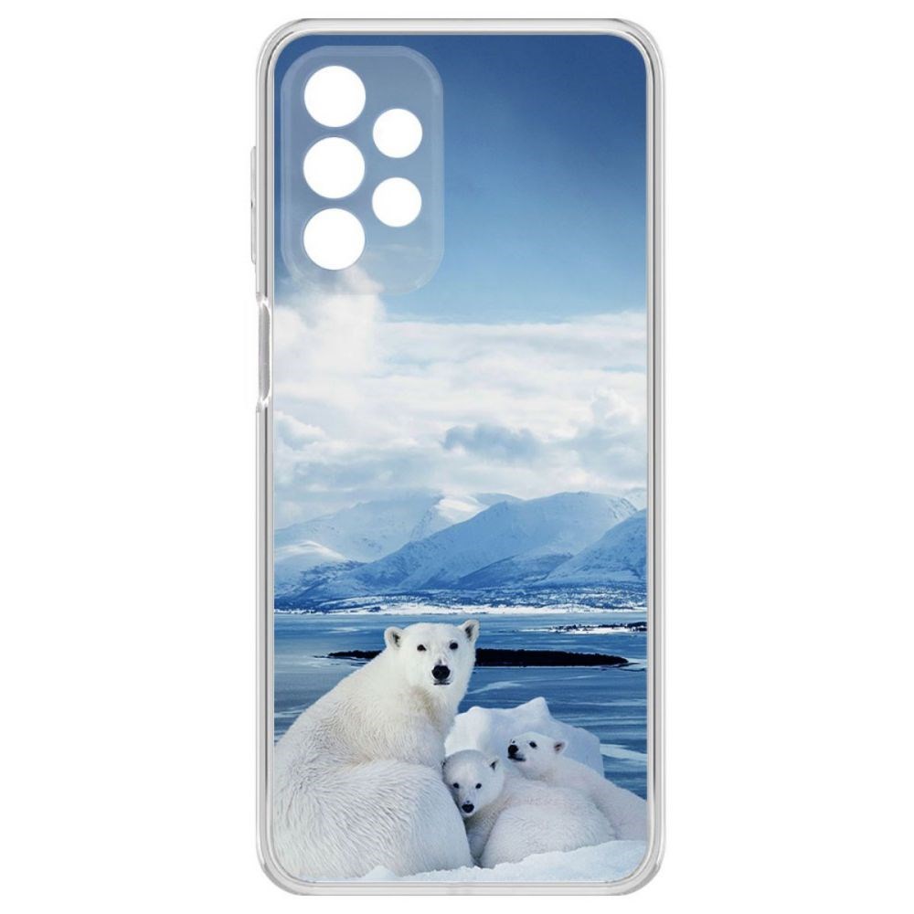 Чехол-накладка Krutoff Clear Case Полярные медведи для Samsung Galaxy A23 (A235)