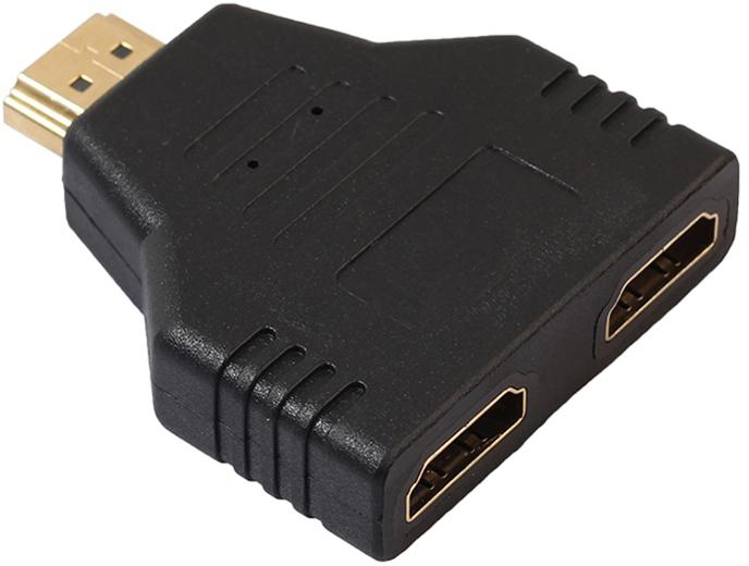 Переходник-разветвитель GSMIN RA-02 HDMI M - 2xHDMI F Black