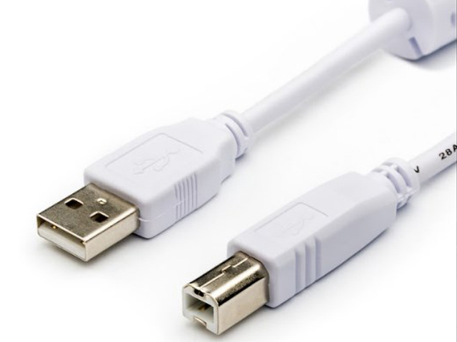 Аксессуар ATcom USB 2.0 AM/BM 1 Ferrite 80cm White AT6152