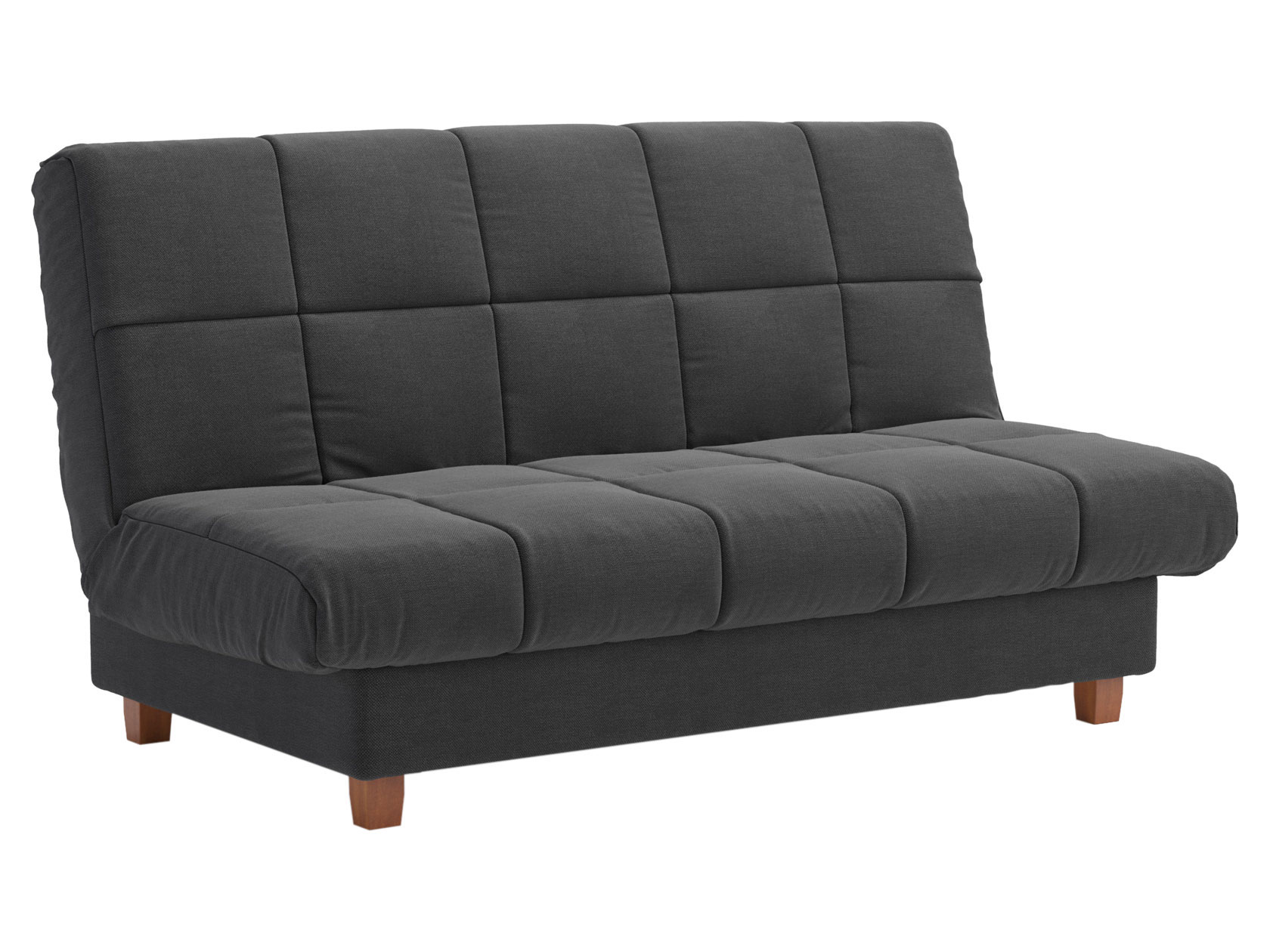 Прямой диван Первый Мебельный Юта Темно-серый, рогожка