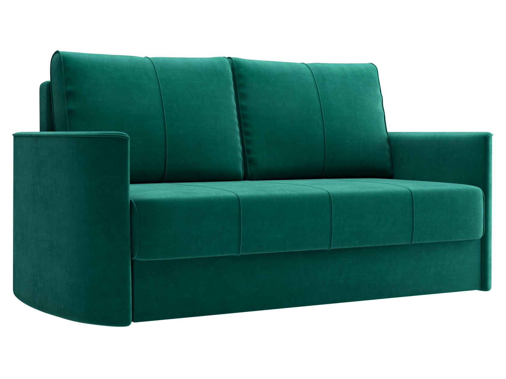 Прямой диван Первый Мебельный Амьен мини Зеленый, велюр