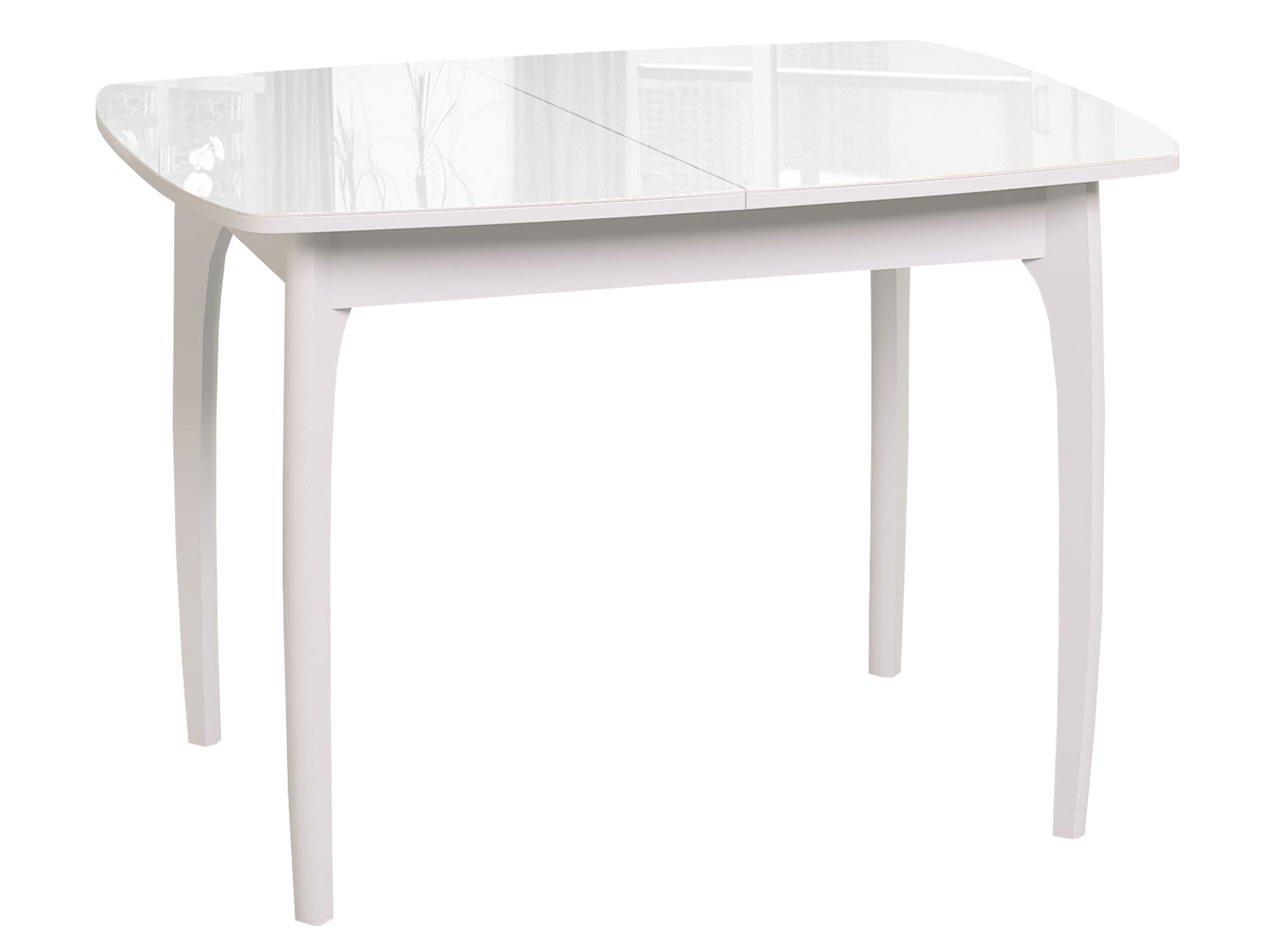 Кухонный стол  DikLine М40 Белый, стекло / Белый