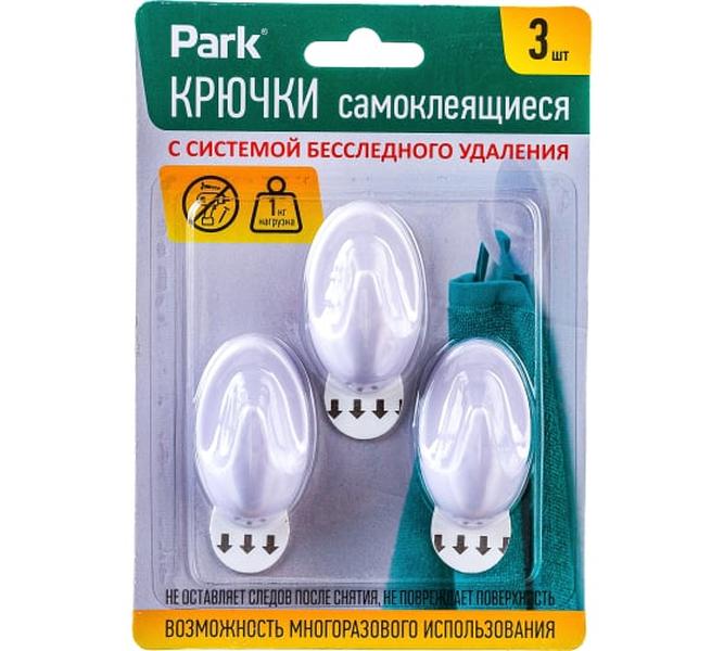 Крючки самоклеящиеся Park 3х5 см 3 шт