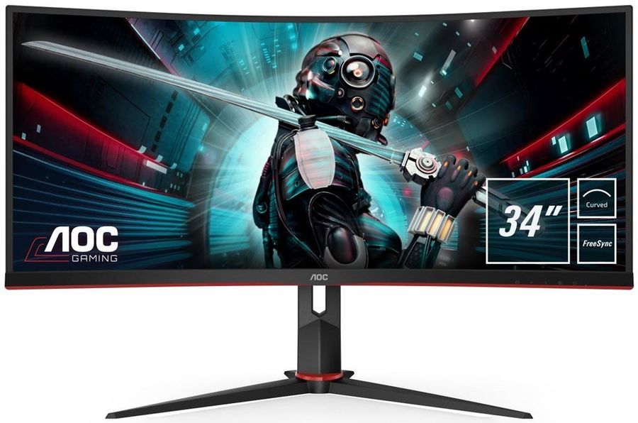 34" Монитор AOC GAMING CU34G2X Black/ Red 144Hz 3440x1440 VA