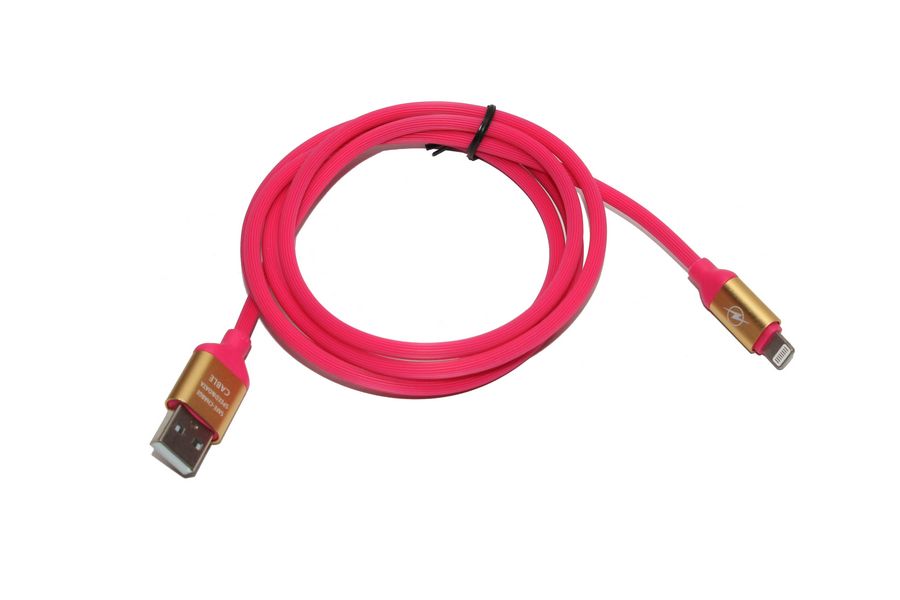 Дата-кабель Radiosfera USB - Lightning 2 м, розовый