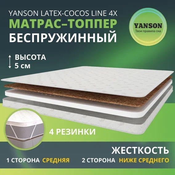 Матрас YANSON Latex-Cocos Line 4x 110-200