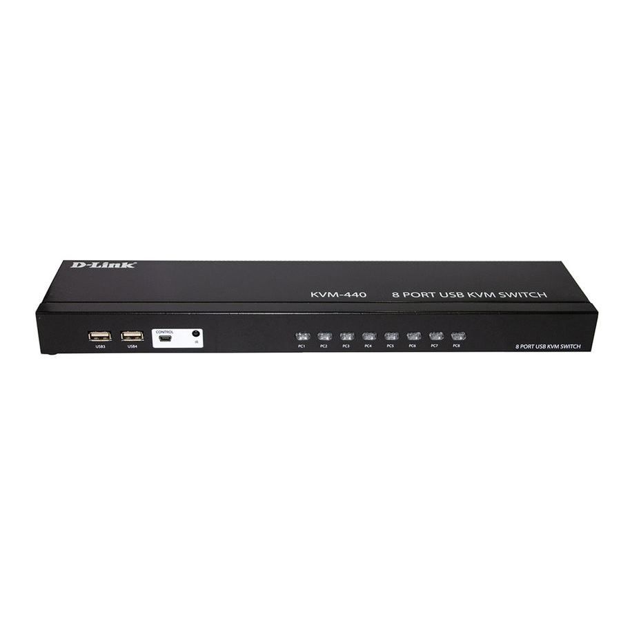 Переключатель KVM D-Link KVM-440/C1A Black (316578)