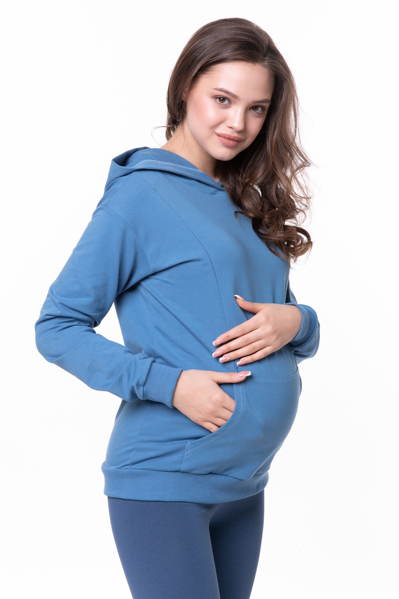 Худи для беременных женское Magica bellezza 07-33922MB синее 44 RU