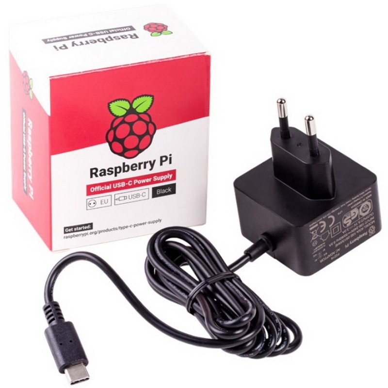 Блок питания Raspberry Pi 4 Model B 187-3417 черный