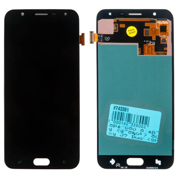 Дисплей в сборе с тачскрином для Samsung Galaxy J7 Duo (SM-J720F) черный OLED