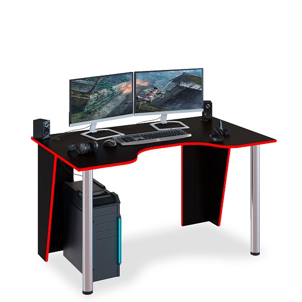 Стол компьютерный Сокол КСТ-18 черный/красный