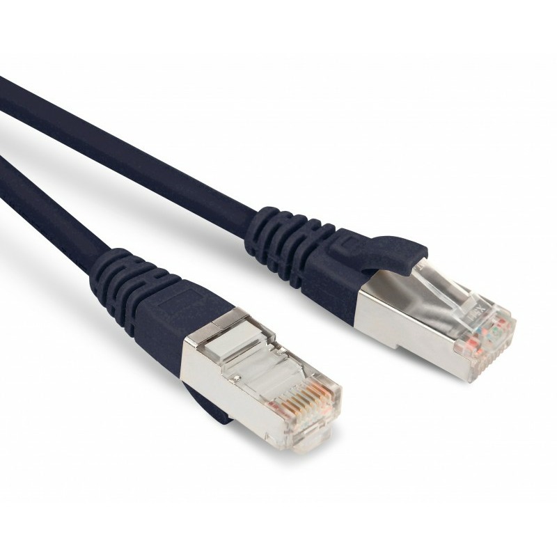 Кабель витая пара патч-корд Hyperline PC-LPM-STP-RJ45-RJ45-C5e-5M-LSZH-BK 5.0m