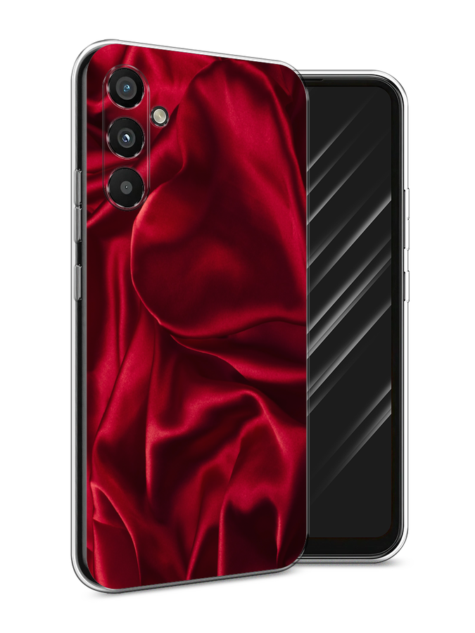Чехол Awog на Samsung Galaxy A34 "Текстура красный шелк"