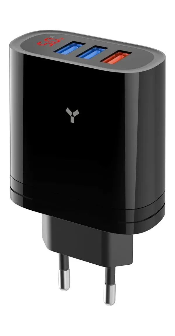 Сетевое зарядное устройство AccesStyle Topaz 30W3A 3xUSB Black