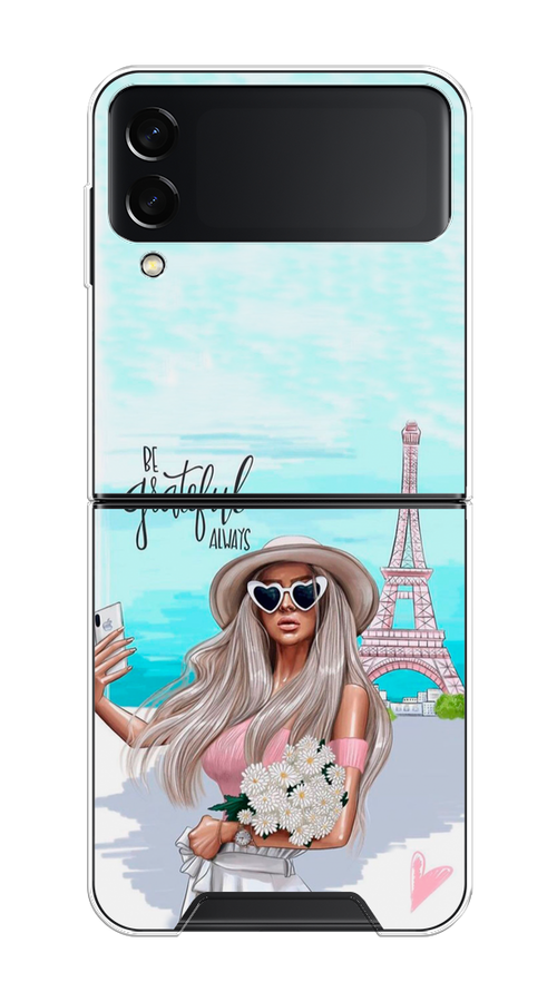 Чехол на Samsung Galaxy Z Flip 3 "Селфи Париж"