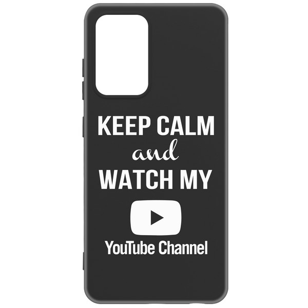 Чехол-накладка Krutoff Silicone Case YouTube для Samsung Galaxy A72 (A725) черный