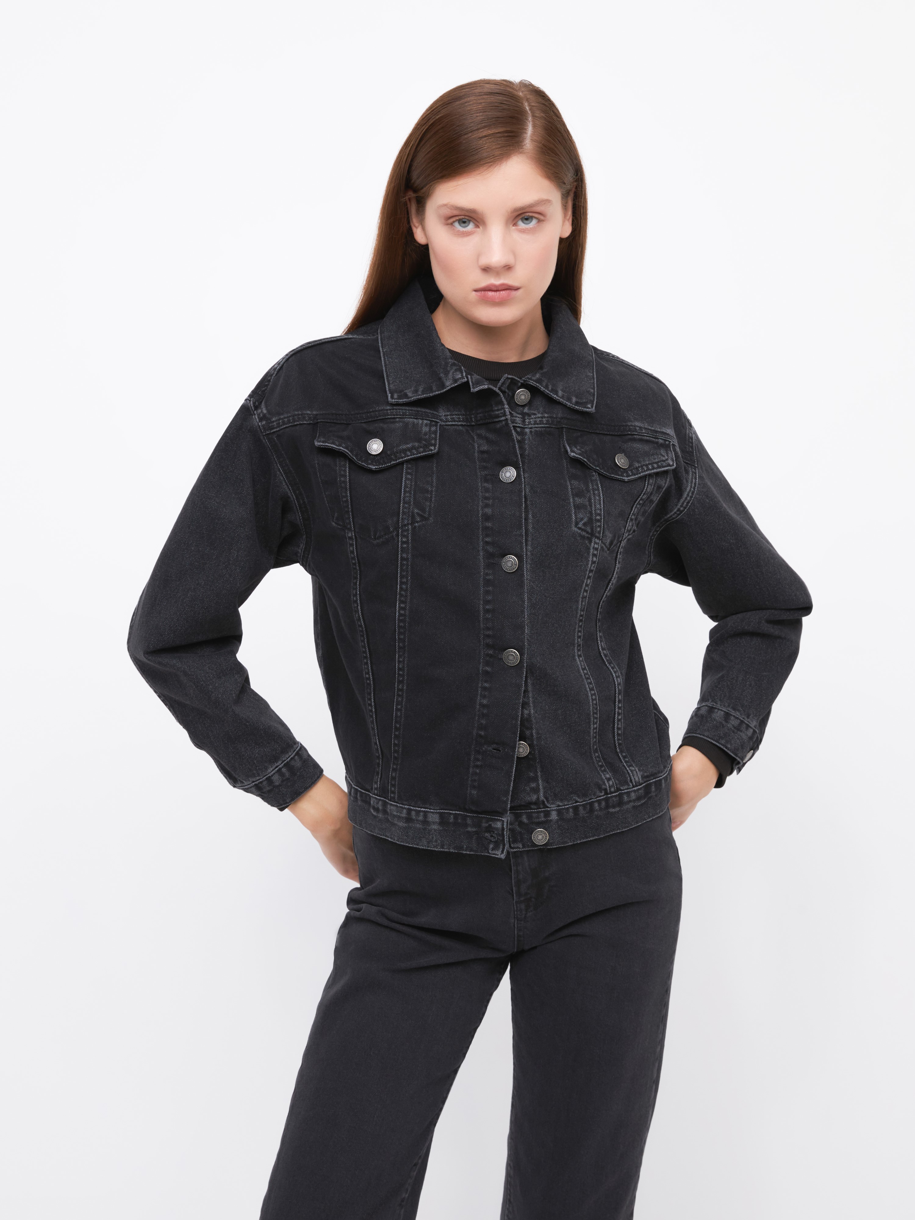 Жакет джинсовый женский Arive ARV-WS-10531-001 чёрный, размер XL