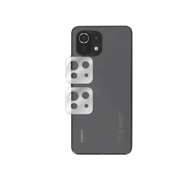 Стекло защитное гибридное Krutoff для камеры Xiaomi Mi 11 Lite матовое, 2 шт 288703