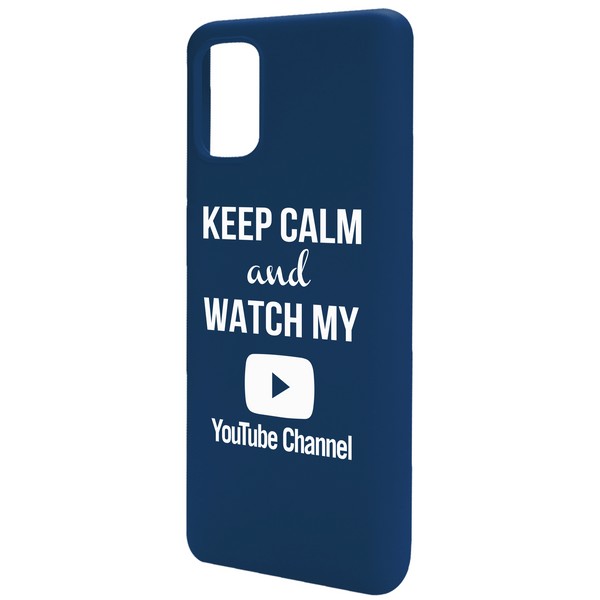 Чехол-накладка Krutoff Silicone Case YouTube для Samsung Galaxy M51 (M515) синий