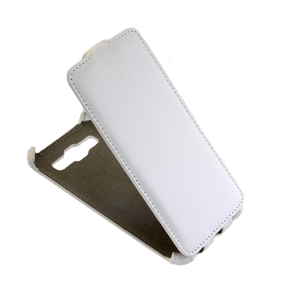 Чехол для Samsung SM-E500H/DS (Galaxy E5) флип кожзам №1 <белый>