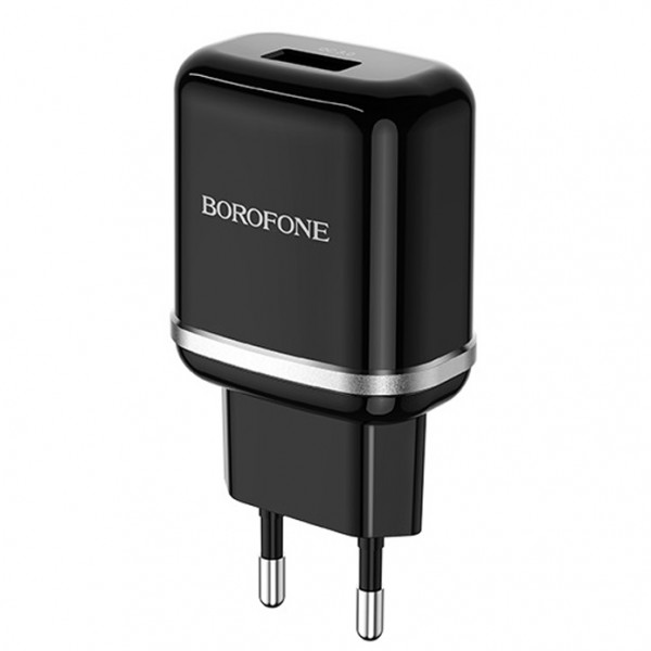 Сетевое зарядное устройство Borofone BA36A, 1xUSB, 3 A, black