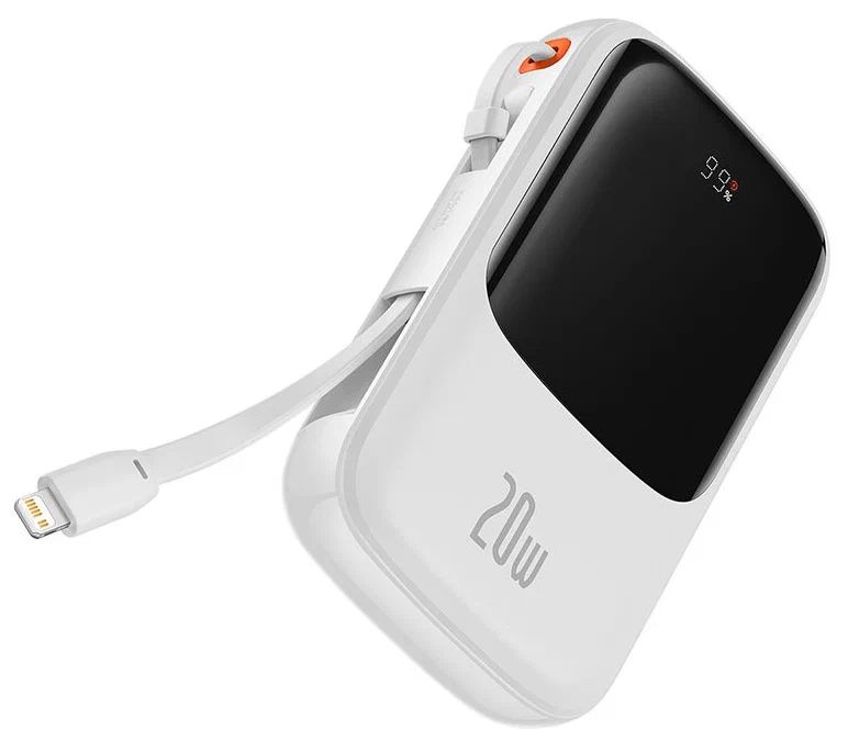 Внешний аккумулятор Baseus Power Bank Qpow Pro Digital Display Fast Charge 10000mAh White