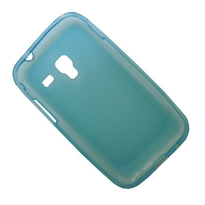 Чехол для Samsung S7500 силиконовый матовый <голубой>