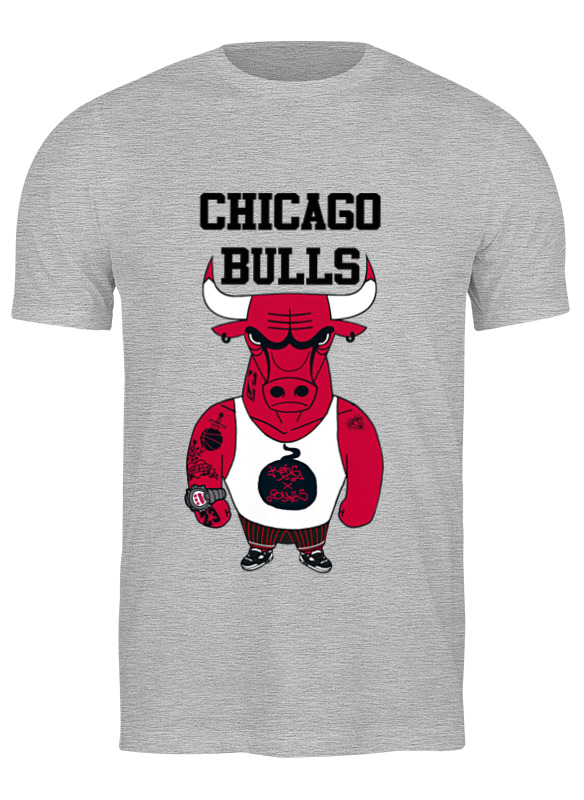 Футболка мужская Printio Chicago bulls серая S
