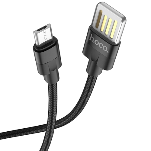 Кабель USB*2.0 Am-microB Hoco U55 2.4A Black, черный - 1,2 метра U55m Black