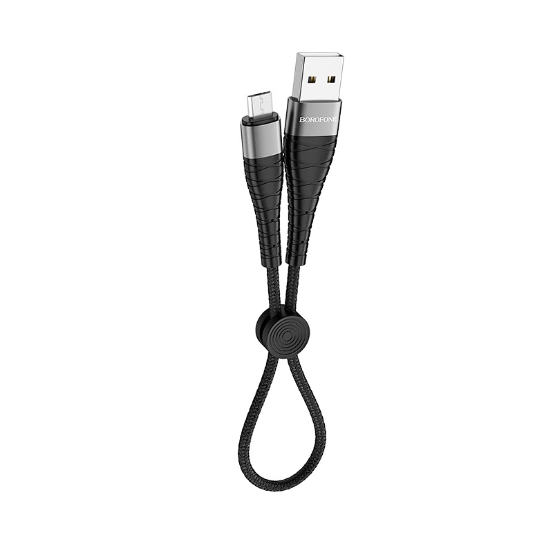 Кабель USB*2.0 Am-microB Borofone BX32 5A Black, черный - 1 метр BX32m 0.25m Black