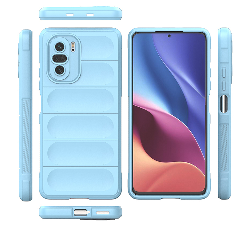 Чехол Flexible Case для Xiaomi Poco F3 (голубой)