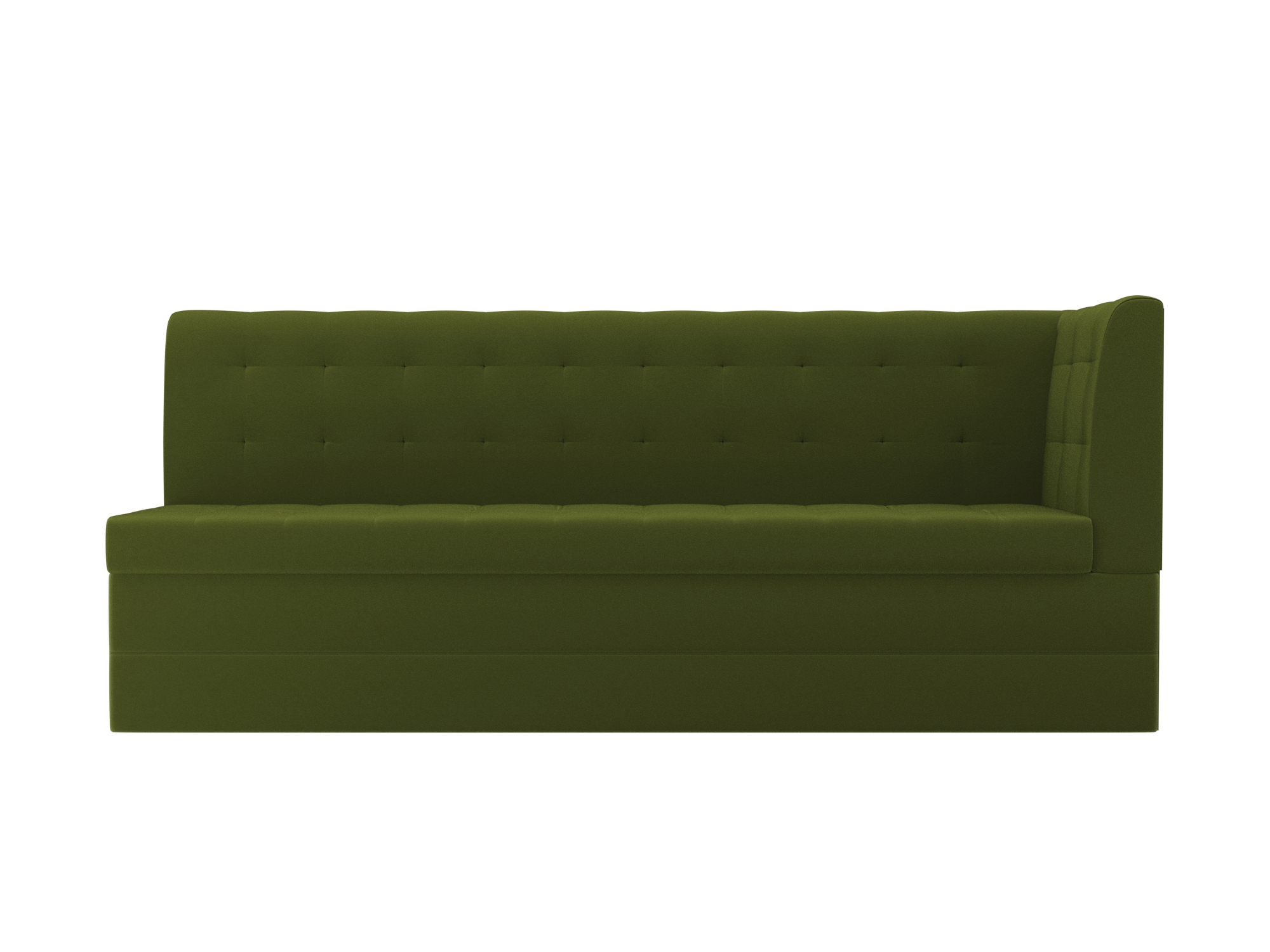 Кухонный угловой диван 4Home Бриз, 181x62x85см, дельфин, зеленый, микровельвет
