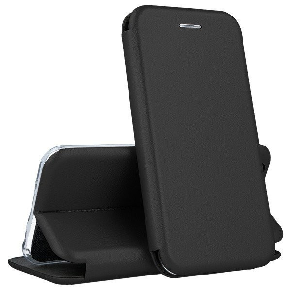 Кожаный чехол-книжка Open Color с функцией подставки для Samsung Galaxy A32 (Черный)