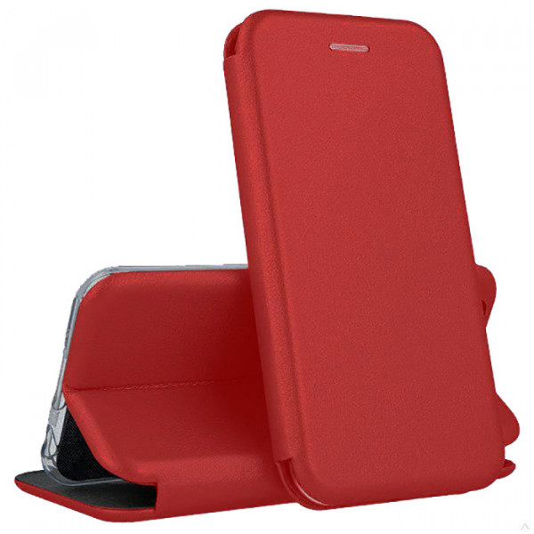 Кожаный чехол-книжка Open Color с функцией подставки для Samsung Galaxy A52 (Красный)