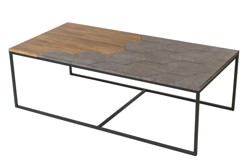 журнальный стол Калифорния мебель Китч дуб американский/серый бетон