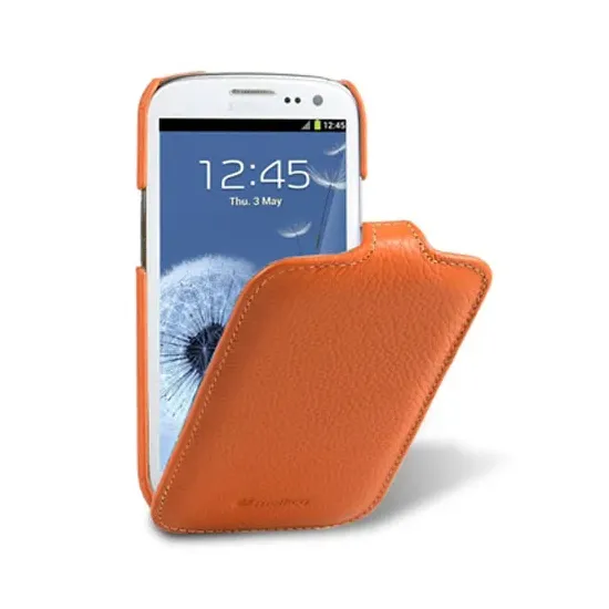 Кожаный чехол Melkco Jacka Type для Samsung Galaxy SIII GT-I9300/I9308 оранжевый