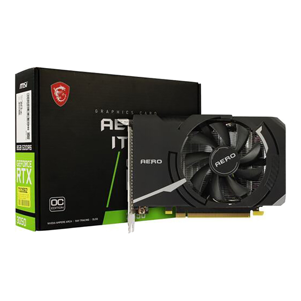 Видеокарта MSI NVIDIA RTX 3050 AERO ITX 8G OCV2 (RTX 3050 AERO ITX 8G OCV2)