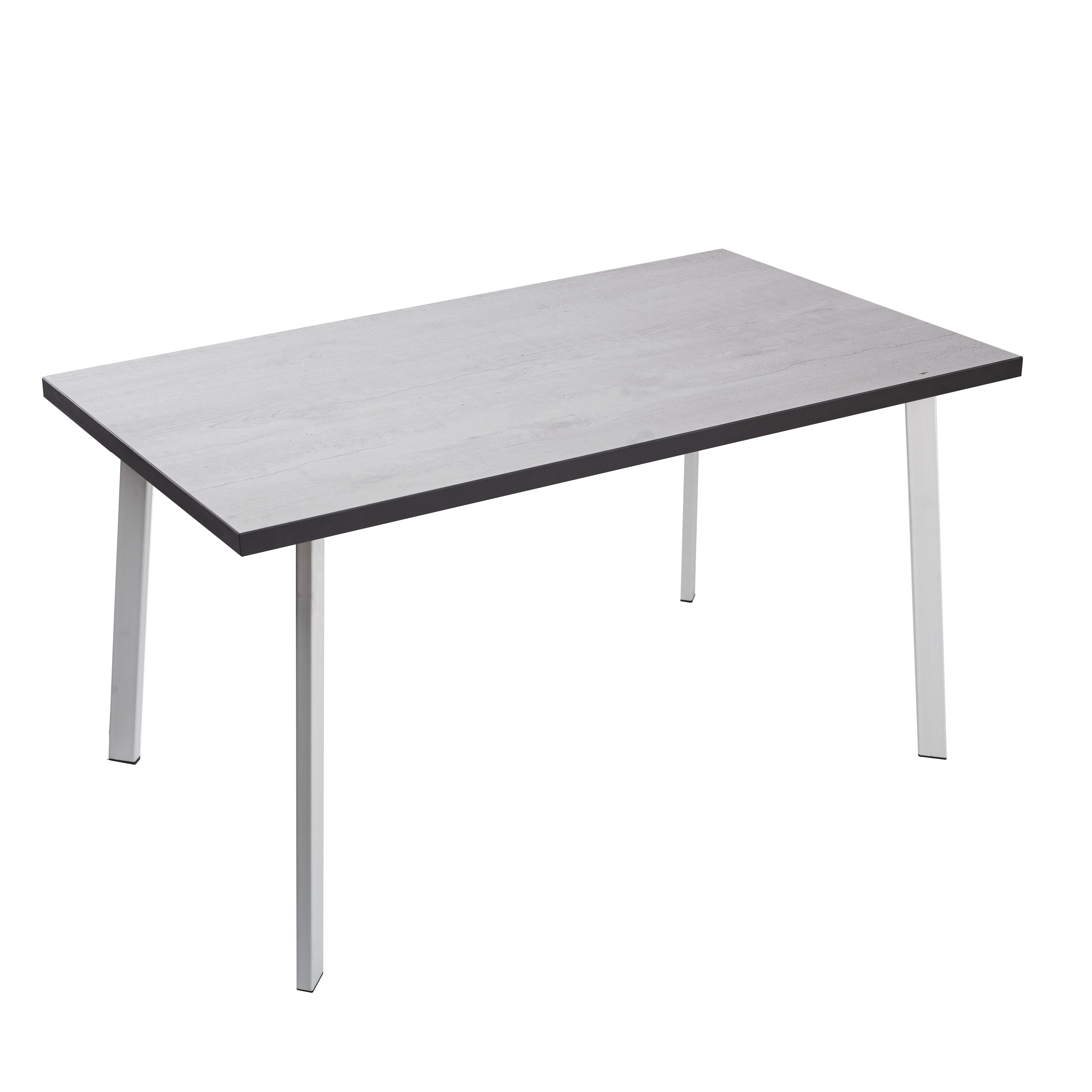 Стол для кухни Фортресс Агат.1 1320, Бетон пайн/Белый муар, комплект ног №5