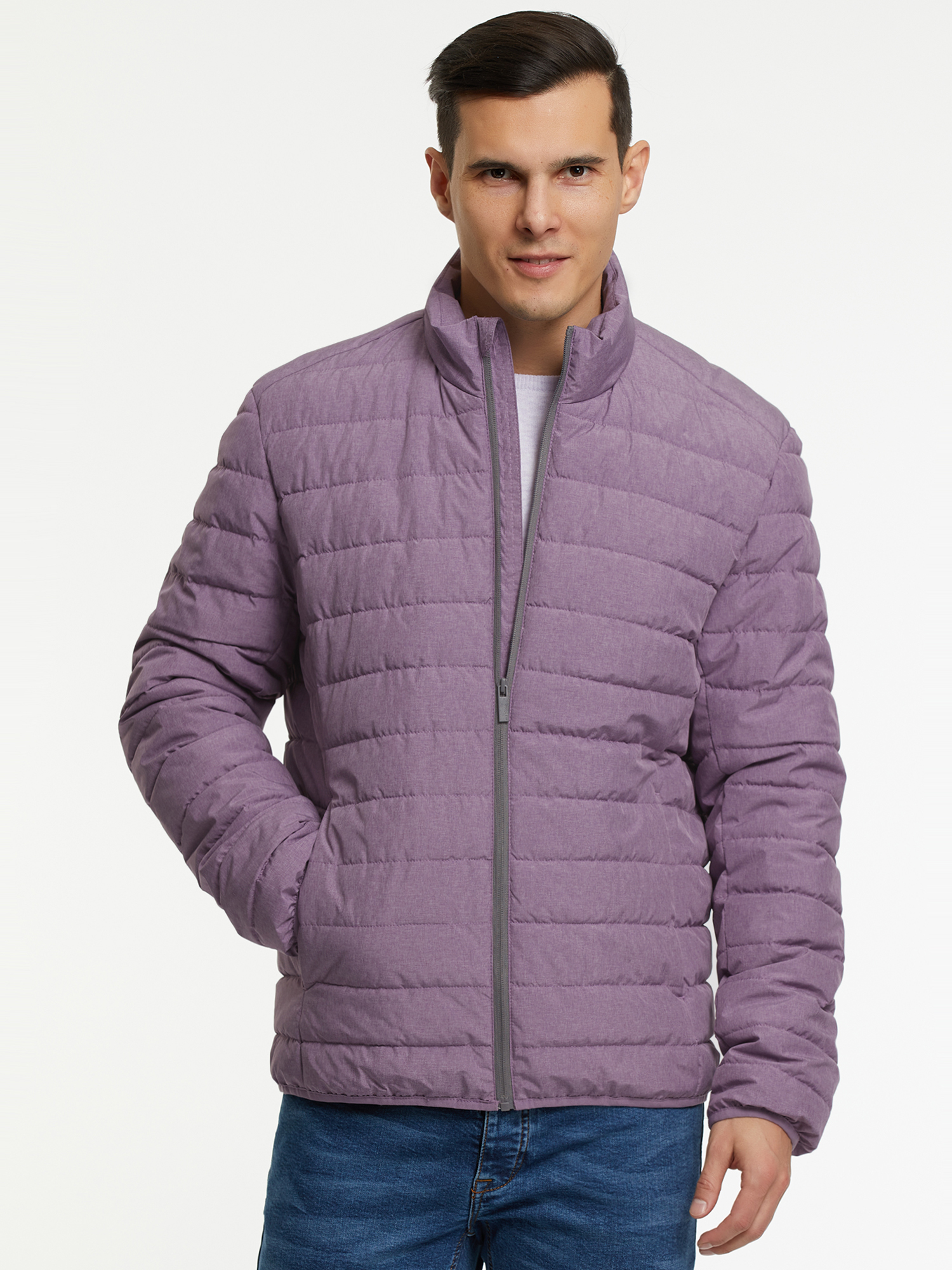 Куртка мужская oodji 1B121001M-2 фиолетовая S