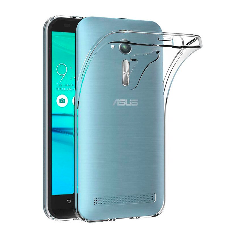 Силиконовый чехол 0.3мм для Asus ZC500TG Go ZenFone прозрачный в тех/уп.