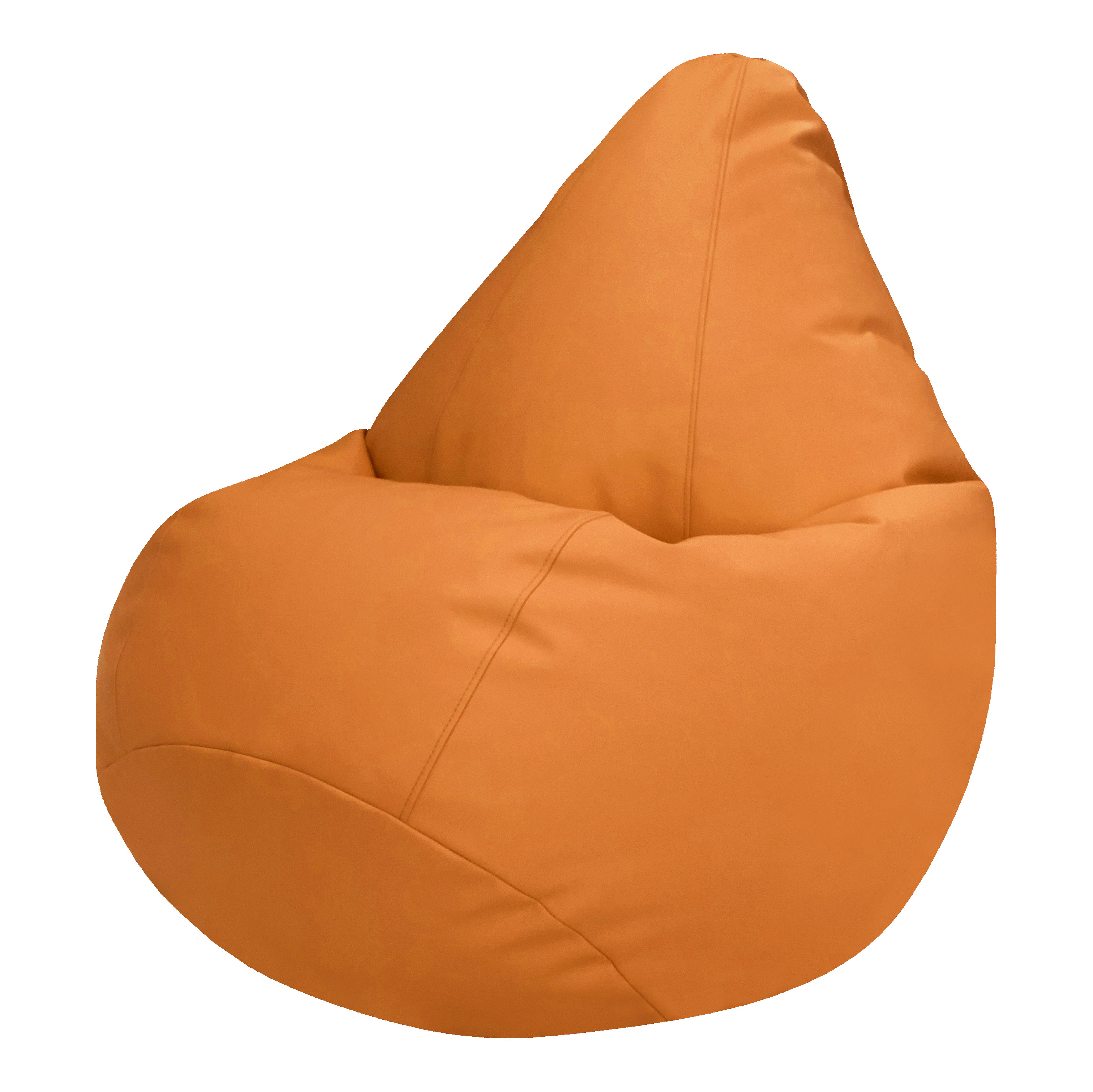 Кресло-мешок папа пуф экокожа оранжевый xl 125x85
