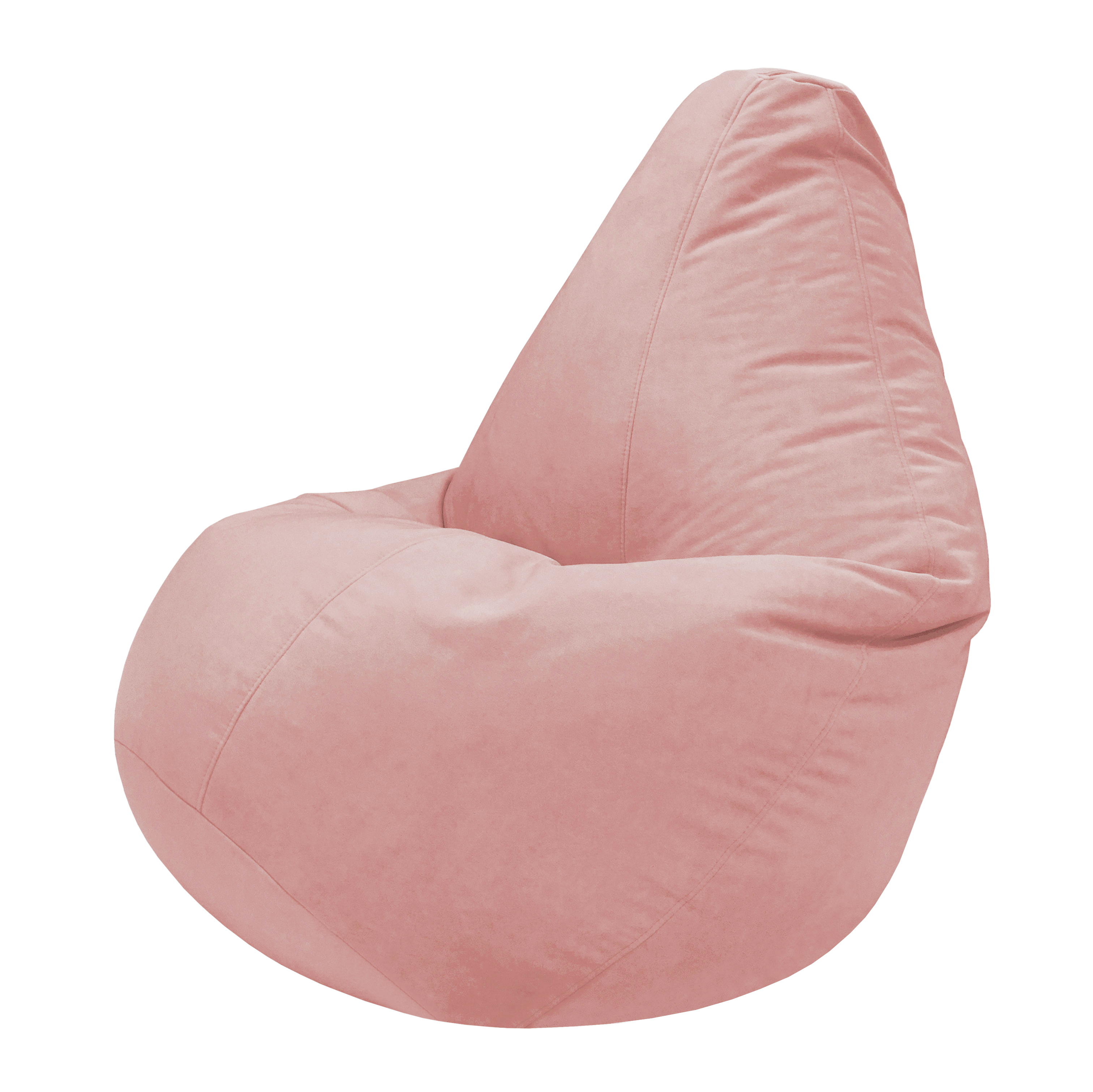 Кресло-мешок папа пуф велюр розовый хxl 135x90