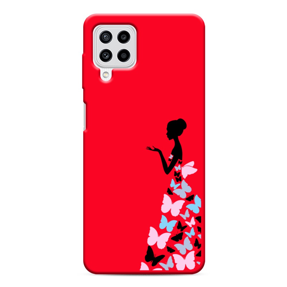 Чехол Awog на Samsung Galaxy A22/M32/M22 / Самсунг A22/M32/M22 "Платье из бабочек"