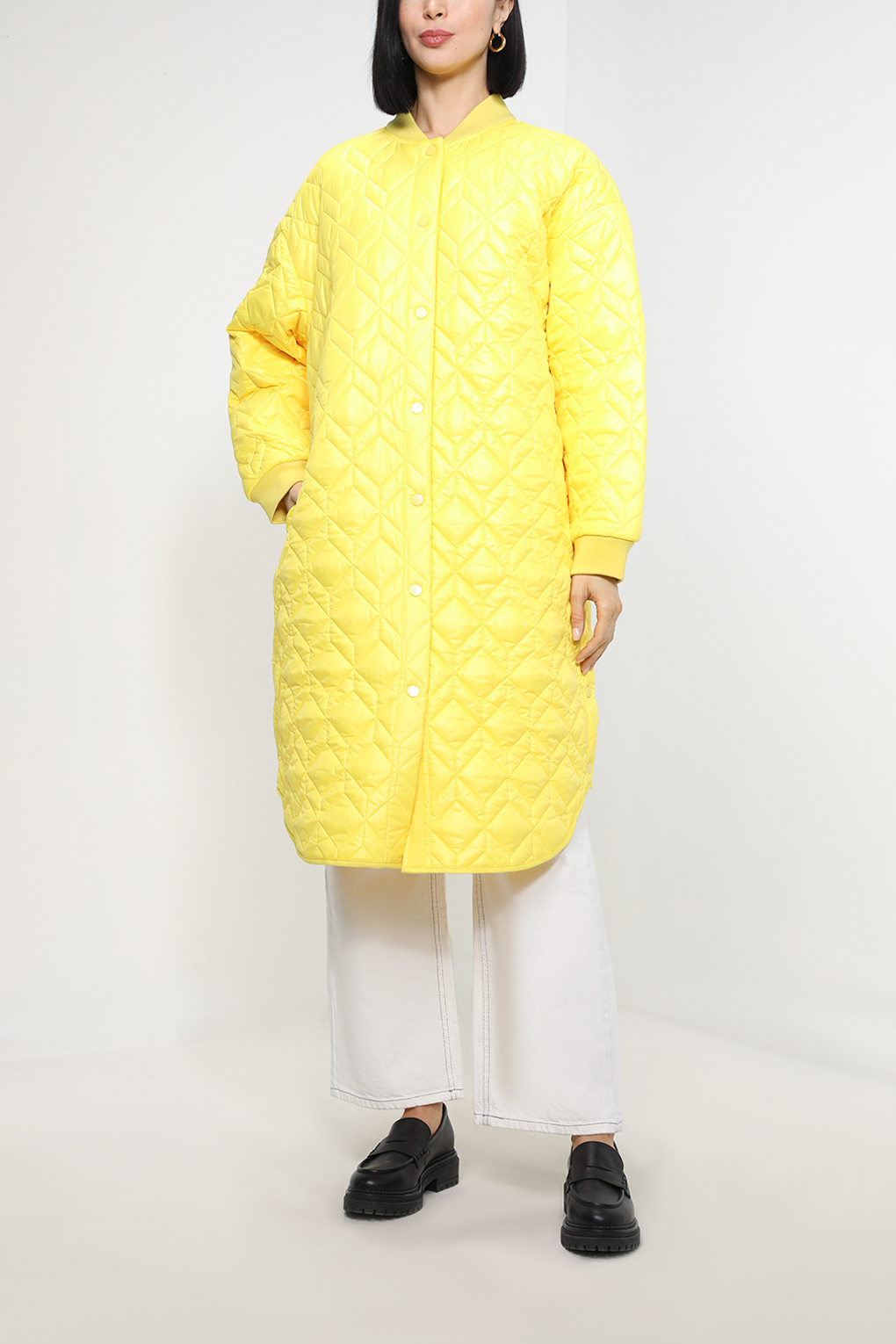 Пальто женское Belucci BL23016162-006 желтое 50 RU