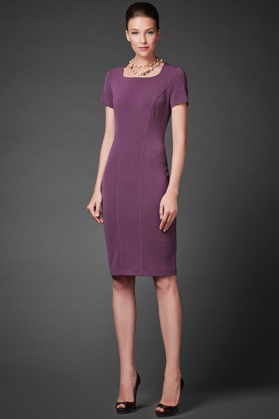 Платье женское Арт-Деко P-819 фиолетовое 54 RU