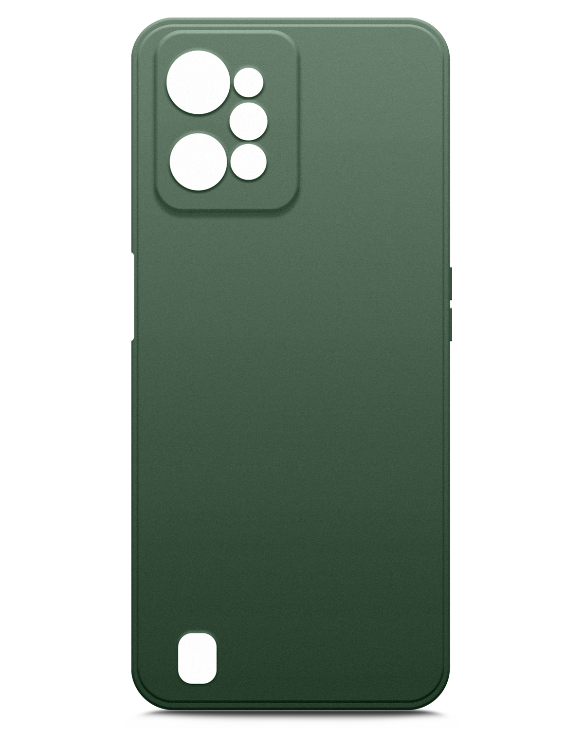 Чехол Brozo на Realme C31, с силиконом Soft touch, зеленый опал