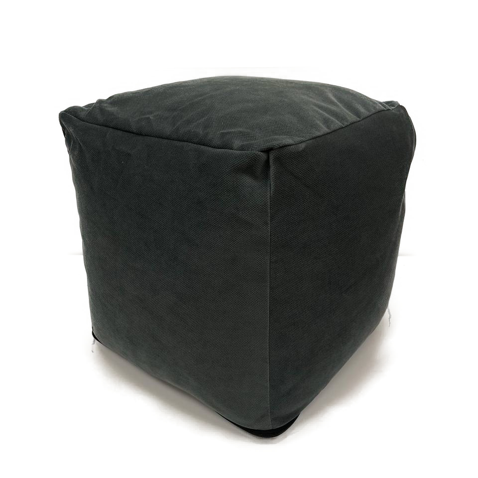 Кресло-мешок Пуфик кубик Kreslo-Puff Camaro 32 Темно-серый Велюр